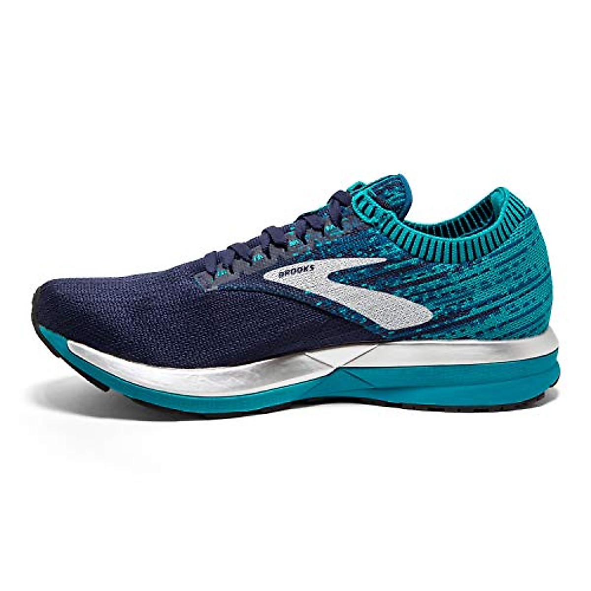 Brooks Womens Ricochet Running Shoe - Navy/Blue/White - B - 5.0