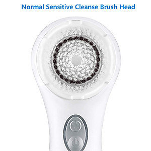 Facial Cleansing Brush Head Replacement, Facial Cleanse Brush Head, Normal Sensitive Facial Brush Heads, for Acne Prone, Clogged, Enlarged Pore, Deep Pore Sensitive Skins (White/2Pack)