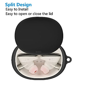 Ankersaila Soft Silicone Case Compatible with Anker Liberty 2 Pro, Scratch/Shock Resistant Protective Case Cover (Black)