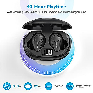 Y-SPIO Wireless Earbuds, Bluetooth 5.2 Earphones with HD Mic, Touch Control Wireless Bluetooth Headphones, in-Ear HiFi Stereo Wireless Headphones, Super Light Bluetooth Earbuds for iOS Android Phone