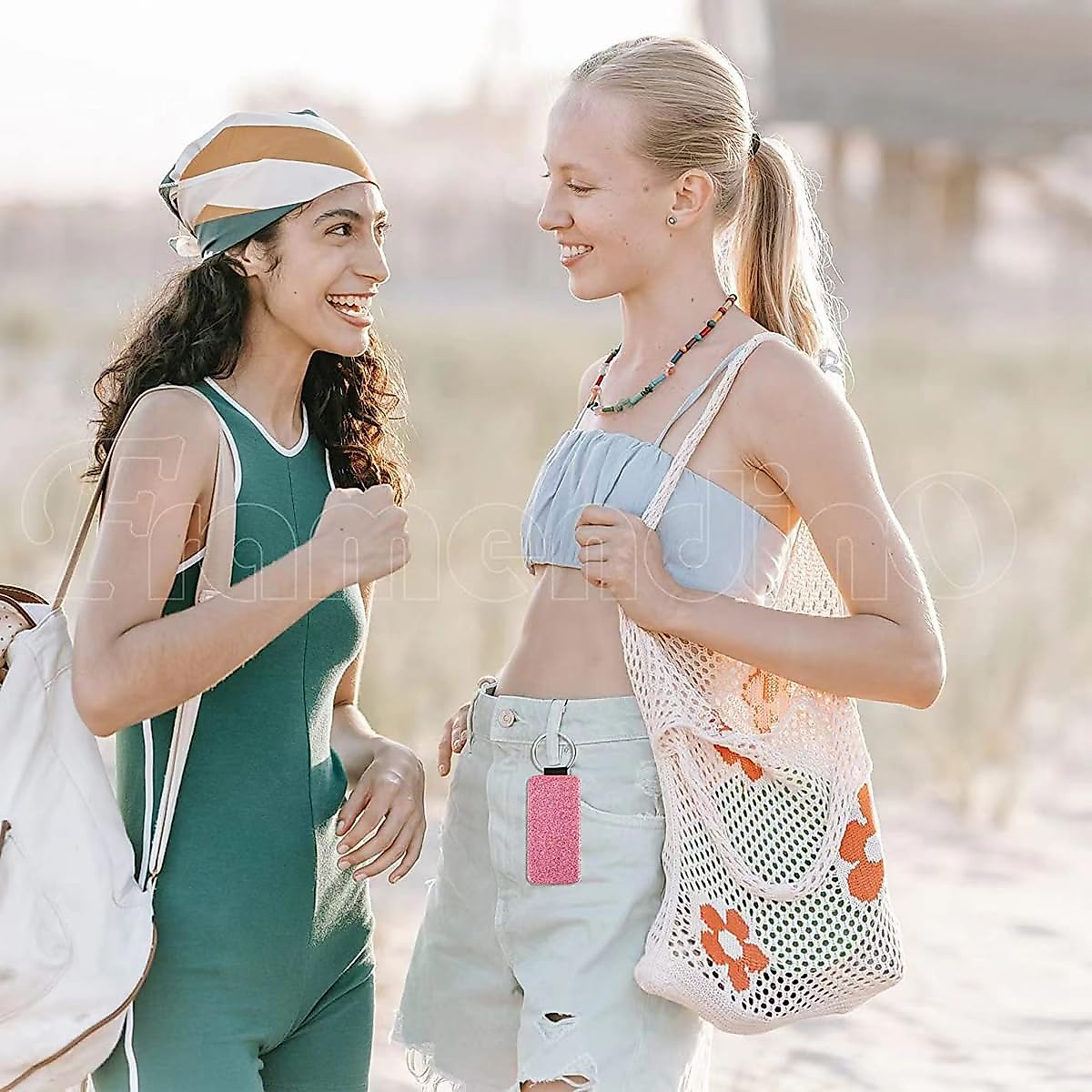 Arcimatto Crochet Tote Bag, Women Summer Aesthetic Mesh Beach Bags, Girls Hobo Bags Y2k Purse Fairy Grunge Accessories (Beige Flower)