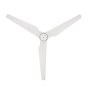 WAC Smart Fans Stella Indoor and Outdoor 3-Blade Smart Home Ceiling Fan 60in Matte White with Remote Control works with Alexa and iOS or Android App (NO LED LIGHT KIT)