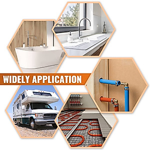 SUNGATOR Tee Stop Valve, 3/8" Angle Stop Valve with Tape for Faucet, Glass Rinser, Dishwasher, Reverse Osmosis, Washing Machine