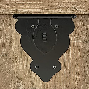 Signature Design by Ashley Calaboro Casual Lift-Top Rustic Coffee Table, Light Brown & Black