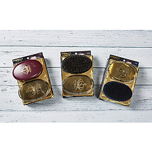 Red Premium Pocket Wave Bow Wow Curved Palm Brush Hard Bristles