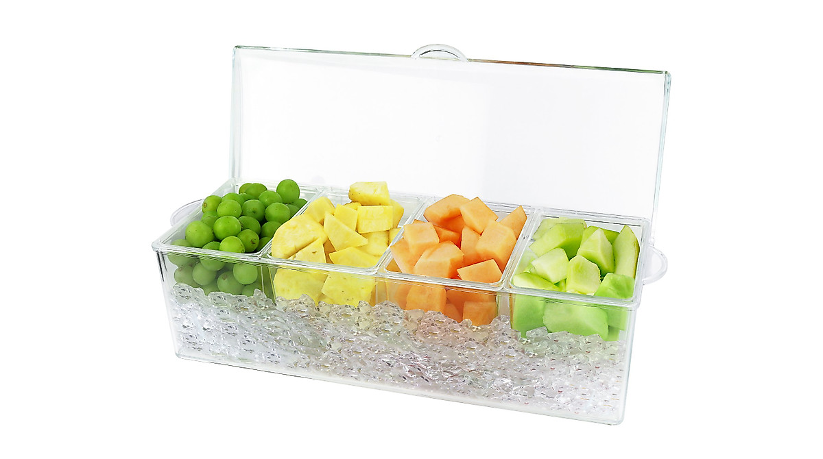 Estilo Chilled Condiment Server with Lid & Organizer
