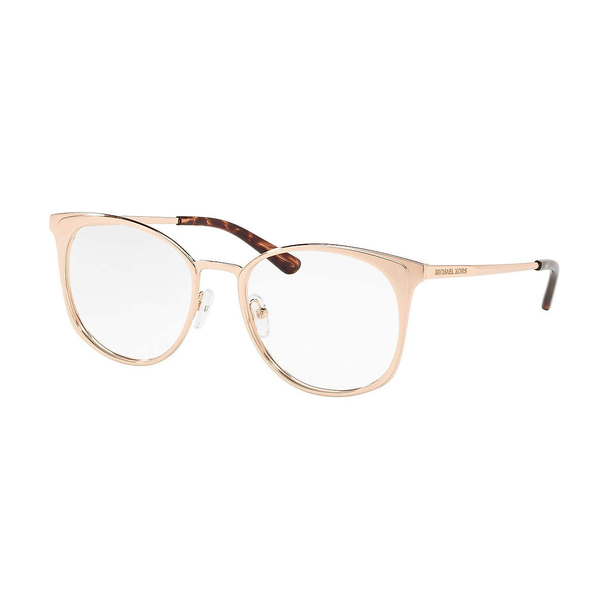 Michael Kors Women's Modern Round Glasses, Pink Gold, 53