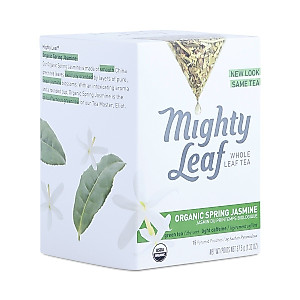 Mighty Leaf Tea, Organic Spring Jasmine, 15-Count Whole Leaf Pouches (Pack of 3)