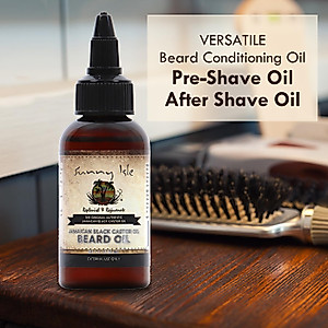 Sunny Isle Jamaican Black Castor Oil Beard Oil 2oz | Conditioning Growth Oil for Thicker Facial Hair | Softens, Strengthens Beards & Mustaches | Hydrates Skin