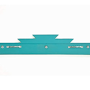 Rustic Turquoise Wooden Rug Hanger - Santa Fe Accents (30in)