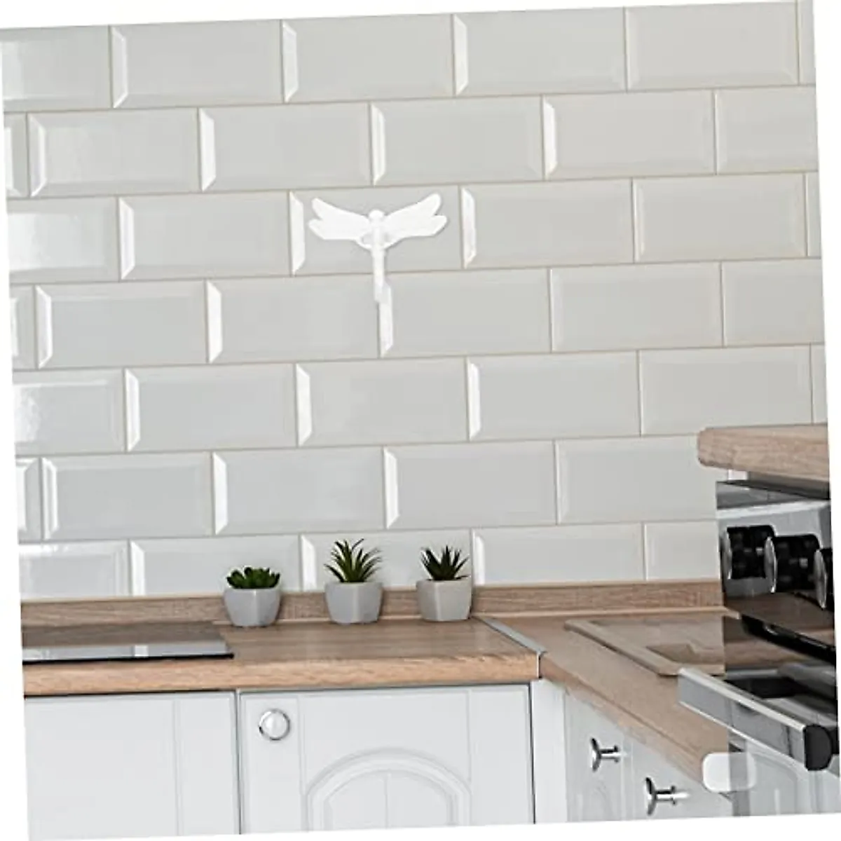 Cabilock 3 Sets Dragonfly Hook Cartoon Wall Hook Coat Hanger Animal Wall Hooks Dragon Fly Coat Hook Decorative Coat Hook Outdoor Decor Key Hanging Hook Hang Towel Clothes Wrought Iron White