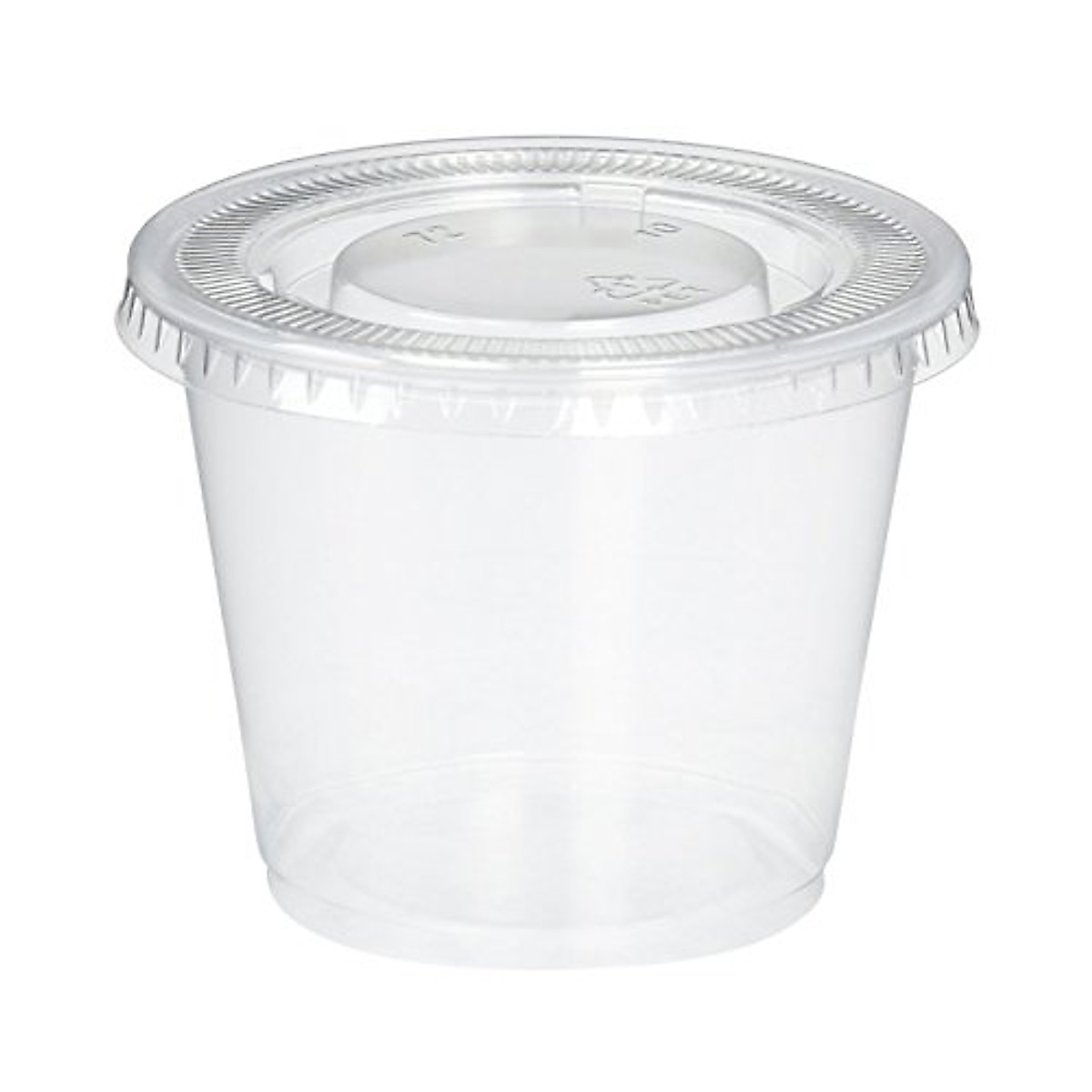 Comfy Package [Case of 10/100 Count] 5.5 oz. Plastic Disposable Portion Cups with Lids Soufflé Cups