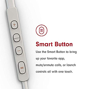 RAYZ Pioneer Original Active Noise Cancelling Earbuds Wired with Mic, Auto-Pause, Hands-Free Hey Siri, Lightning Cable Earphones Compatible with iPhone, iPad and iPod. MFI Certified (Ice White)