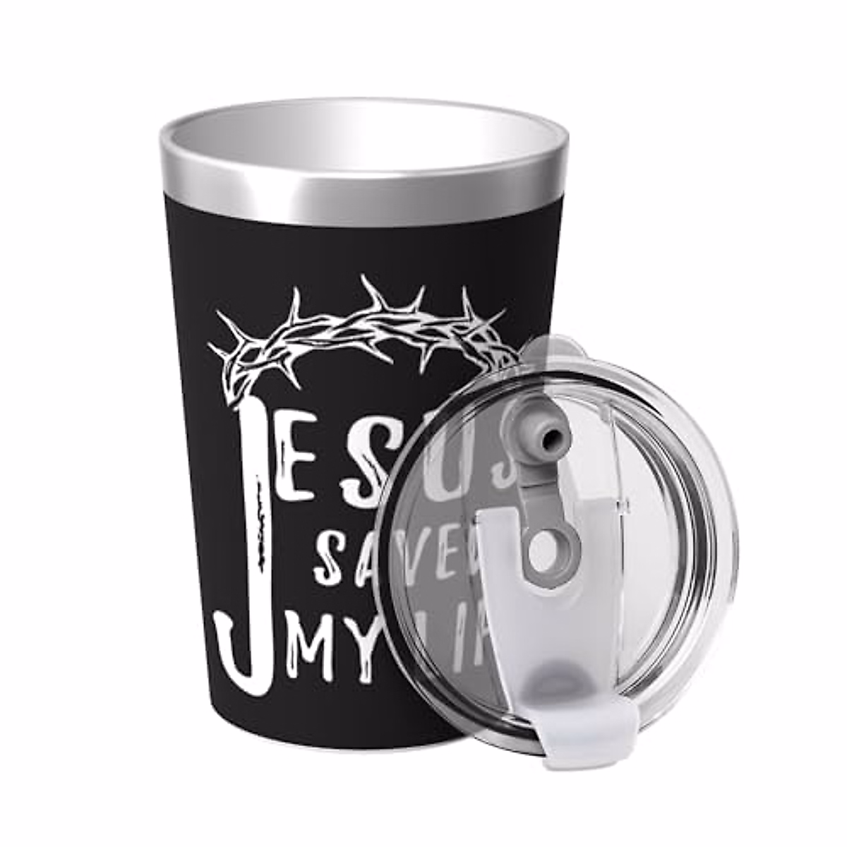 12oz Tumbler Jesus Christian Faith Cross Stainless Steel Cup With Straw And Lid Spill Proof Bulk Double Wall Vacuum Reusable Water Tumblers For Cold Hot Drink