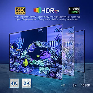 KRGEMS Android Smart TV Box,Streaming Media Player,4K HDR10+, H.265,2.4G/5G WiFi, can be Used to Play Games, Watch Movies, Share Music, Work Meetings,2G+16G