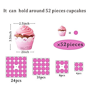 YestBuy 3 Tier Shelf Cake Pop Stand (Blue) + 4 Tier Premium Cupcake Holder – Acrylic Cupcake Tower Display – Cady Bar Party Décor – Acrylic Display for Pastry Weddings, Birthday(Colorful Light)