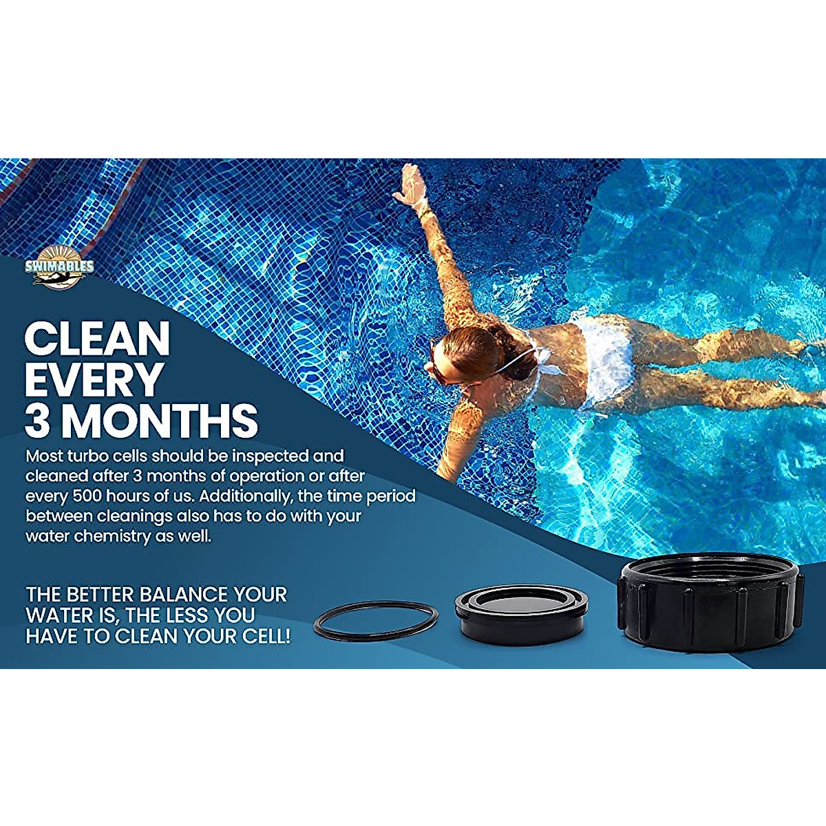 Swimables Acid Cleaning Kit Compatible with Pentair Intellichlor Salt Chlorinator 520670 and Designed to fit IC20 IC40 and IC60 Intellichlor Salt Systems - 100% USA MADE - HEAVY DUTY