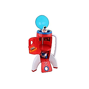 Spaceship Rocket Toy Playset with 2 Astronauts and Rover Vehicle - Lights and Sound, Carrying Handle Play and Explore Space- Space Adventure Series by Daron
