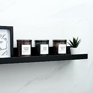 SheeChung Stackable Qtip Holder with Storage Lids for Cotton Swabs, Balls, Pads, Floss Picks-4 Pack Acrylic Apothecary Jar Bathroom Accessories for Bathroom Counter Organizer (4pack 10oz&12oz)