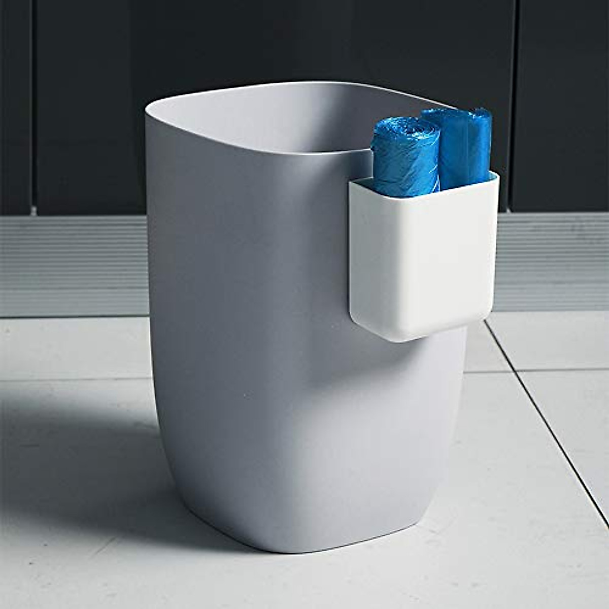 MOSUNKA Self Adhesive Wall Mounted Storage Box Bathroom Makeup Wall Organizer White Pen Holder Remote Cellphone Holders for Bedroom Home Decor Kicthen Room 2Pcs