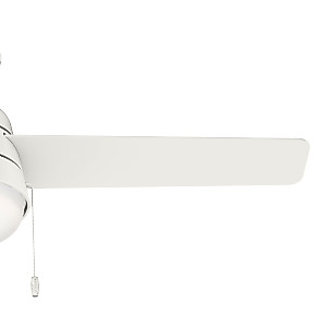 Hunter Fan Company, 50378, 52 inch Aker Fresh White Ceiling Fan with LED Light Kit and Pull Chain