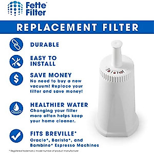 Fette Filter - Replacement Water Filter Compatible with Breville Claro Swiss For Oracle, Barista & Bambino - Compare to Part #BES008WHT0NUC1 (Pack of 3)