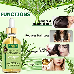 WOZUTUNT Curly Hair Brush Set for Women/Men/Kids, Detangler Brush, Wide Tooth Comb, 9 Row Nylon Bristle, Rosemary Hair Growth Oil - 4 Count (DB-black-4pcs)