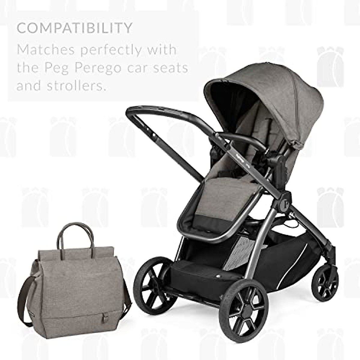 Peg Perego Borsa Diaper Bag - Accessory - City Grey (Grey)