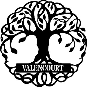 Tree of Life Personalized Metal Wall Sign | Custom Metal Name Sign | Personalized Last Name Sign | Door Hanger | Indoor Outdoor Metal Wall Decor Sign | Wedding Gift | Family Monogram Sign Made in USA