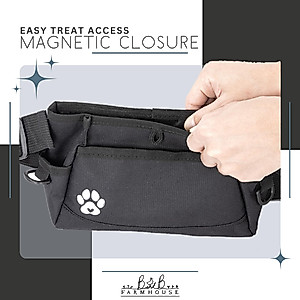B&B Farmhouse Dog Treat Pouches for Pet Training - Custom Design - Dog Treat Bag for Dog Training & Behavior Aids - Fanny Pack for Dog Walking Bag - Puppy Treat Pouch & Black Belt Bag