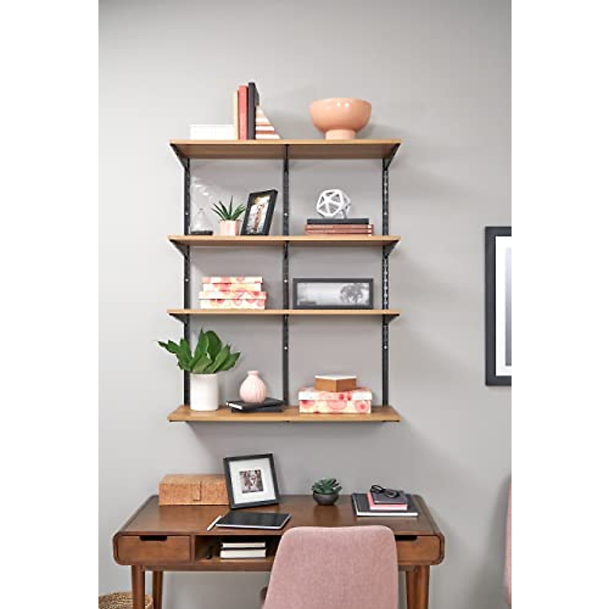 Rubbermaid 12"x24" Decorative Board, Golden Oak, Adjustable Shelf, Wood for Home/Garage Storage/Shelving
