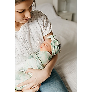 Large Premium Knit Baby Swaddle Receiving Blanket "Desert" by Copper Pearl