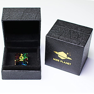 Mini Planet Galaxy Dark Single D6 Dice for TTRPG Dungeons and Dragons and Other Role Playing Game Iridescent Holographic Dice Sharp Edge Dice D6 Galaxy Dark D6