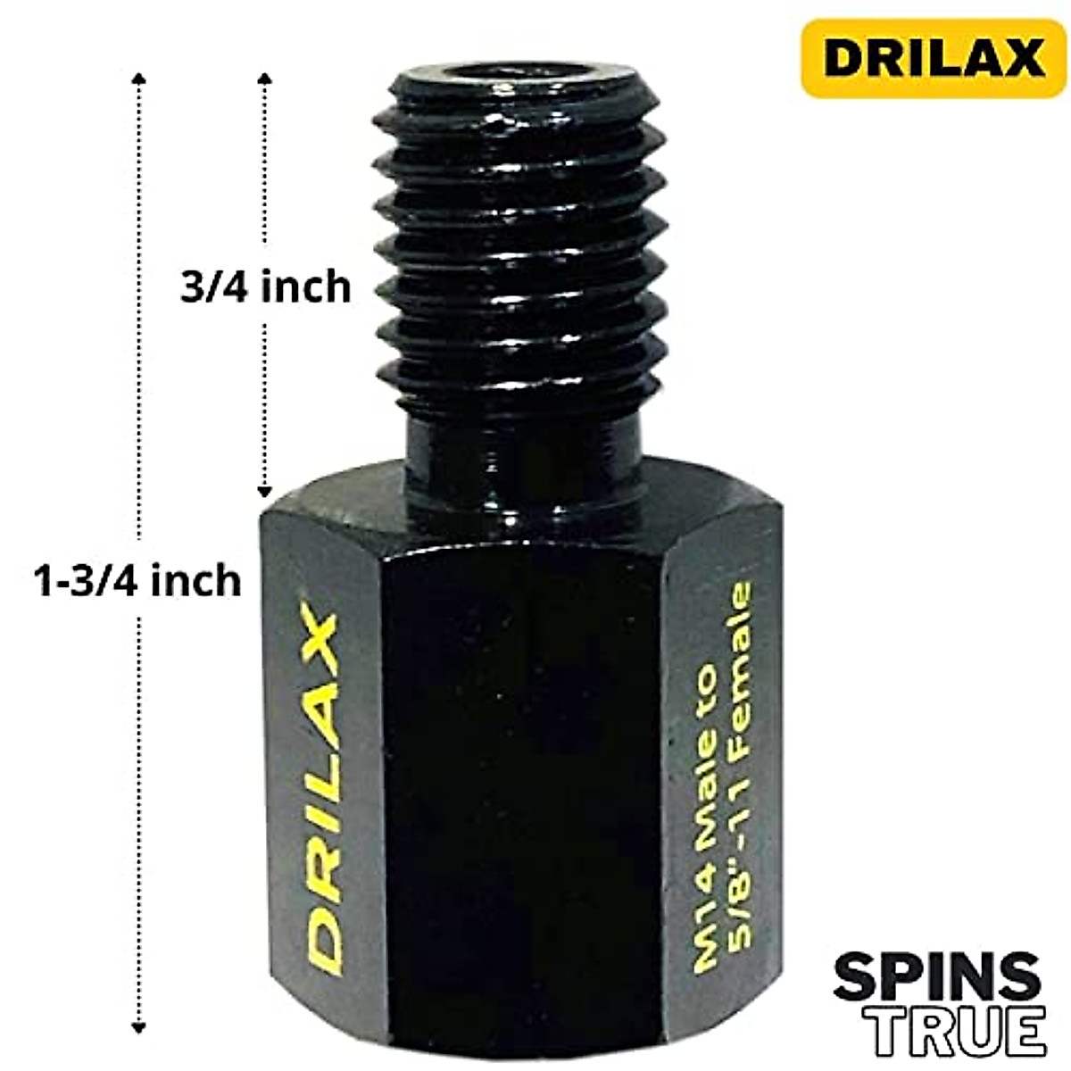 Angle Grinder Attachment M14 Adapter 5/8 inch 11 Female to M14 Male 12,000 RPM Rated Wire Wheel Drill Adaptor Compatible with Dewalt, Makita, Milwaukee, Hitachi, Ryobi Tools