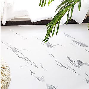 Marble Adhesive Vinyl Flooring Waterproof Peel and Stick Floor Tile Vinyl Flooring for Bathroom Self Adhesive Flooring for Kitchen Bedroom Marble Look 12x12 Inch (12 PCS)