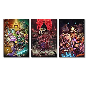 The Owl House Set of 3 Anime Poster 90s Canvas Wall Art Room Aesthetic Decor Posters 12x18inch(30x45cm)-3pcs