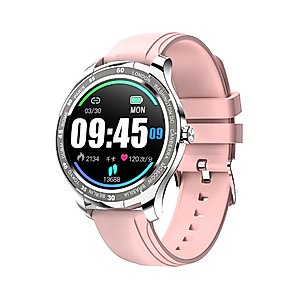 Ncbayand Smart Watch for Women, Originality Smartwatch for Android and iOS Phones IP68 Waterproof Activity Tracker with Full Touch Color Screen Heart Rate Monitor Pedometer Sleep Monitor, Pink