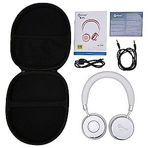 Contixo KB-200 Premium Kids Headphones with Volume Limit Controls (Max 85dB), Bluetooth Wireless Headphones Over-The-Ear with Microphone (White) - Best Gift