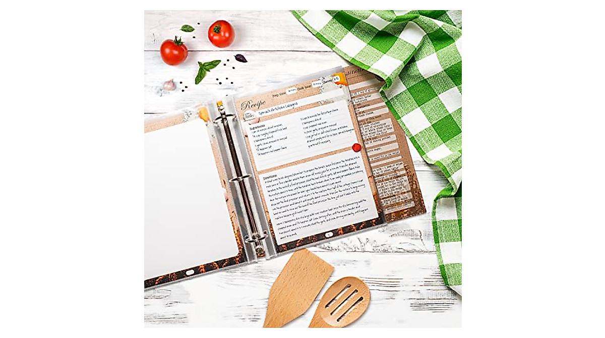 Recipe Sheet Protectors - 25 Clear Plastic Sleeves