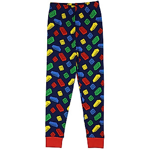 LEGO Boys 2 Piece Cotton Pajama Set, Size 8 Navy