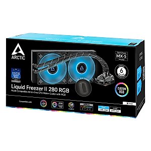 ARCTIC Liquid Freezer II 280 RGB (incl. Controller) - Multi-Compatible All-in-one CPU AIO Water Cooler with RGB, efficient PWM-Controlled Pump, Fan Speed: 200-1900 RPM, LGA1700 Compatible - Black