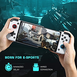 GameSir 2021 Version X2 Type-C Mobile Game Controller for Android Phone (Max 173mm) Xbox Cloud Gaming Google Stadia, 51° Movable Type-C Plug and Play E-Sports Gamepad, with Controller Bag