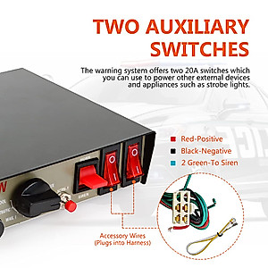 Car Siren Speaker Safego Police Siren Speaker Car Pa System, Dc12v 200w 9 Tones Wired Handheld Microphone Loudspeaker Emergency Siren Electronic