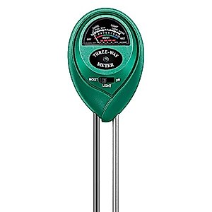 VIVOSUN Soil Tester, 3-in-1 Plant Moisture Meter Light and PH Tester for Home, Garden, Lawn, Farm, Indoor and Outdoor Use, Promote Plants Healthy Growth
