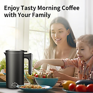 Electric Milk Frother and Steamer - 17oz/500ml Hot and Cold Foam Maker - 4-in-1 Automatic Coffee Frother - Perfect for Hot Chocolate, Lattes, Cappuccinos, and Macchiatos