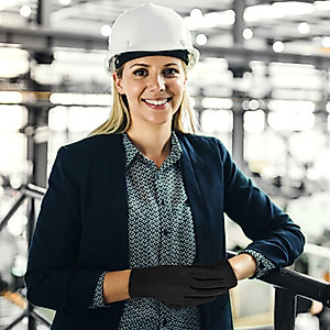 SATINIOR 24 Pairs Black Cotton Gloves Stretchy Work Gloves Reusable Soft Mitten for Men Women Working Handling Jewelry Doing House Work