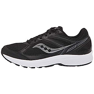 Saucony Men's Cohesion 14 Road Running Shoe, Black/White, 12