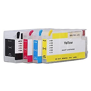 Walfront 4Pcs Ink Cartridge for Ink Cartridge Replacement Printer Ink Cartridge Officejet Pro 251dw 276dw 8100 8600 8610 8620 8630 8640 8650 Printers