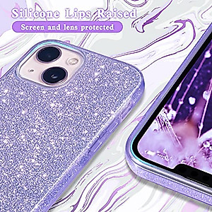 MATEPROX iPhone 13 Mini case,iPhone 12 Mini Cases Bling Sparkle Cute Girls Women Protective Cases for iPhone 13 Mini/iPhone 12 Mini (Purple)