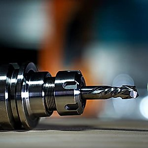 SpeTool Spiral Compression Router Bits 1/4" Shank,1-1/4Inch Cutting Length, Extra Long 3 Inch OVL,Carbide UP Down CNC Router Bits End Mill for Wood Mortises Carving Engraving